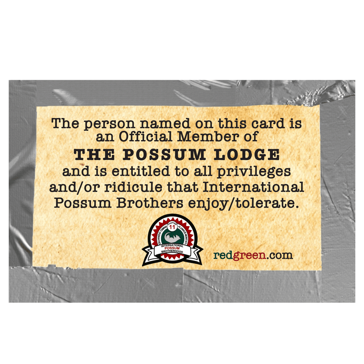 Possum Lodge Membership - Full Member | Red Green