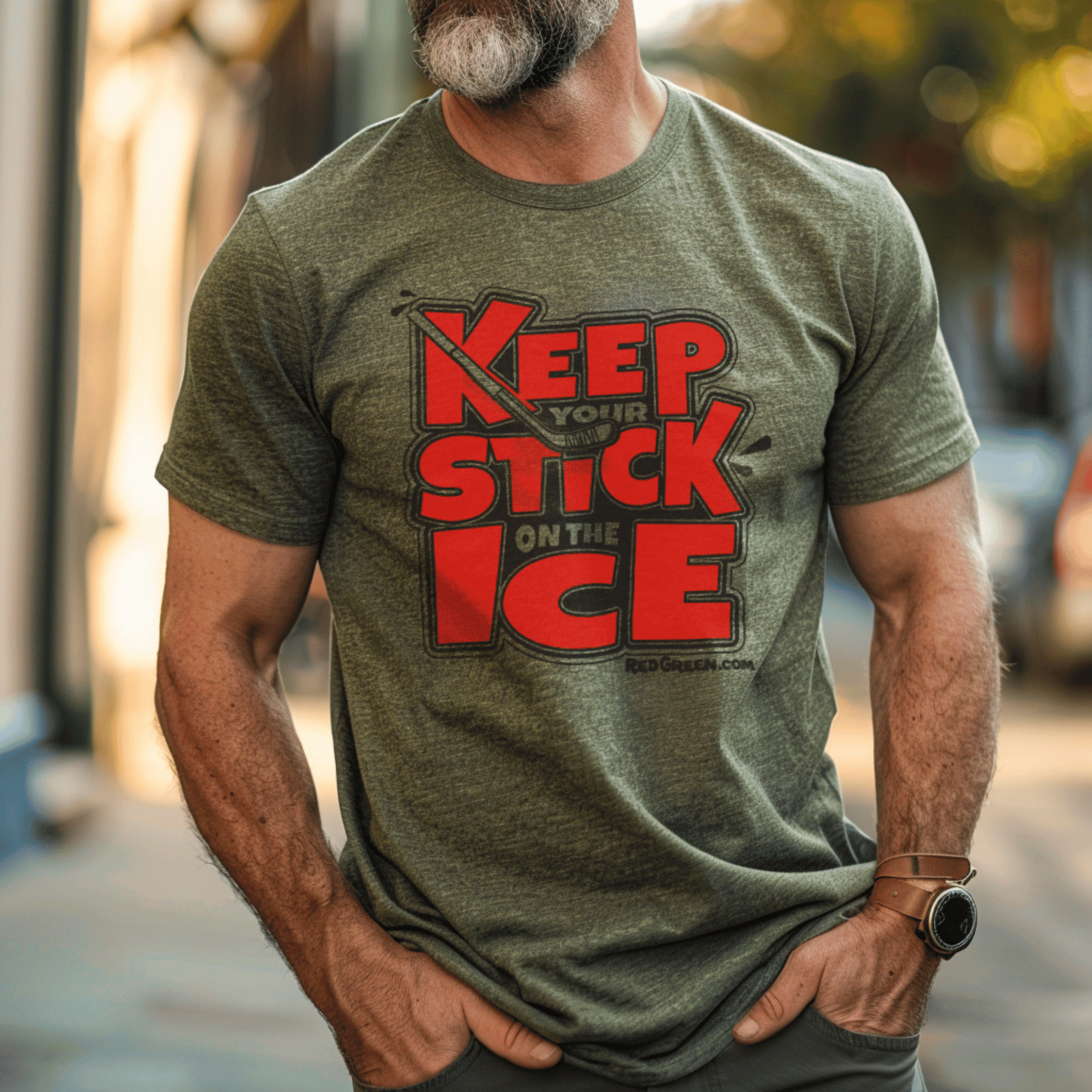 Keep Your Stick on the Ice T-Shirt | Red Green