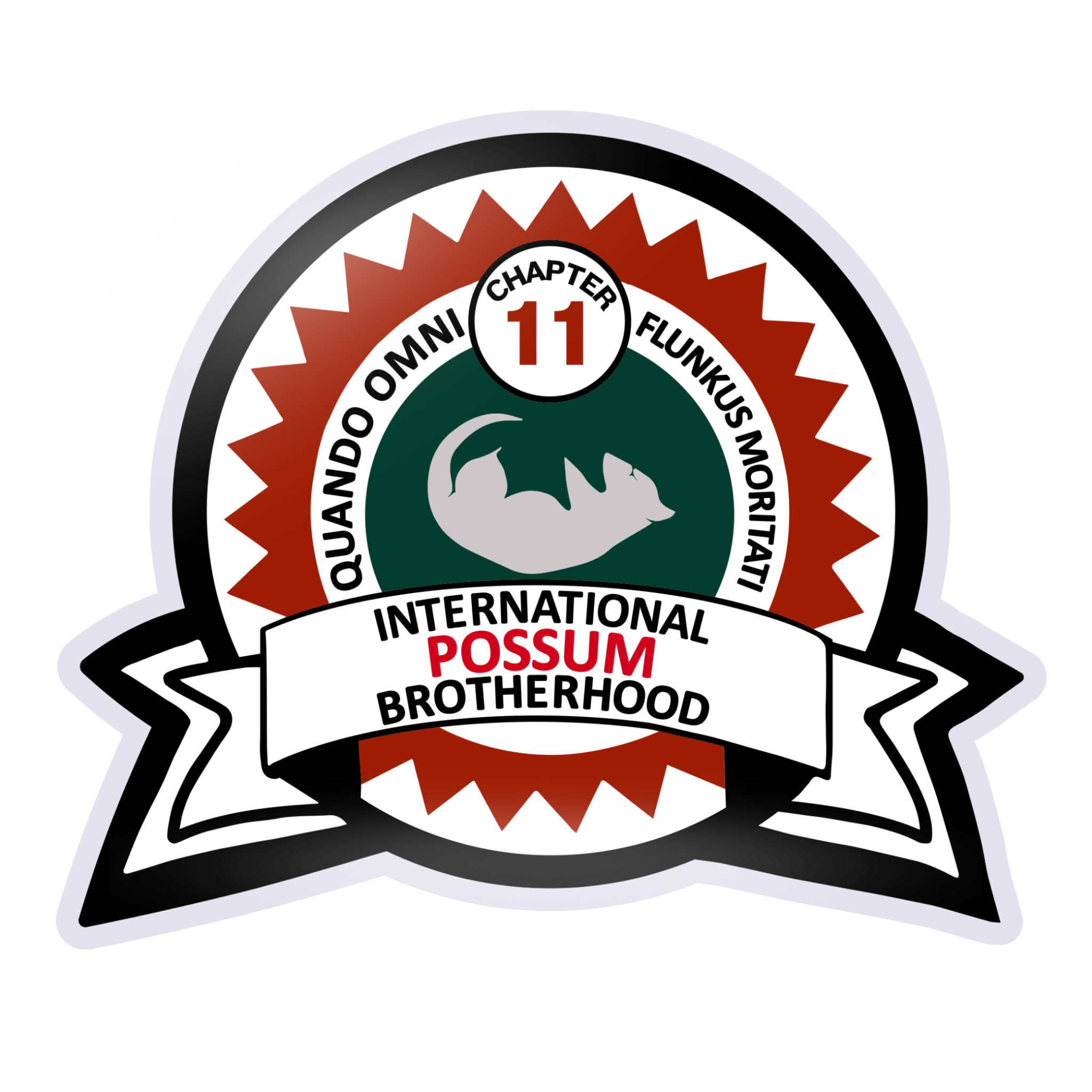 Possum Lodge Crest Sticker | Red Green