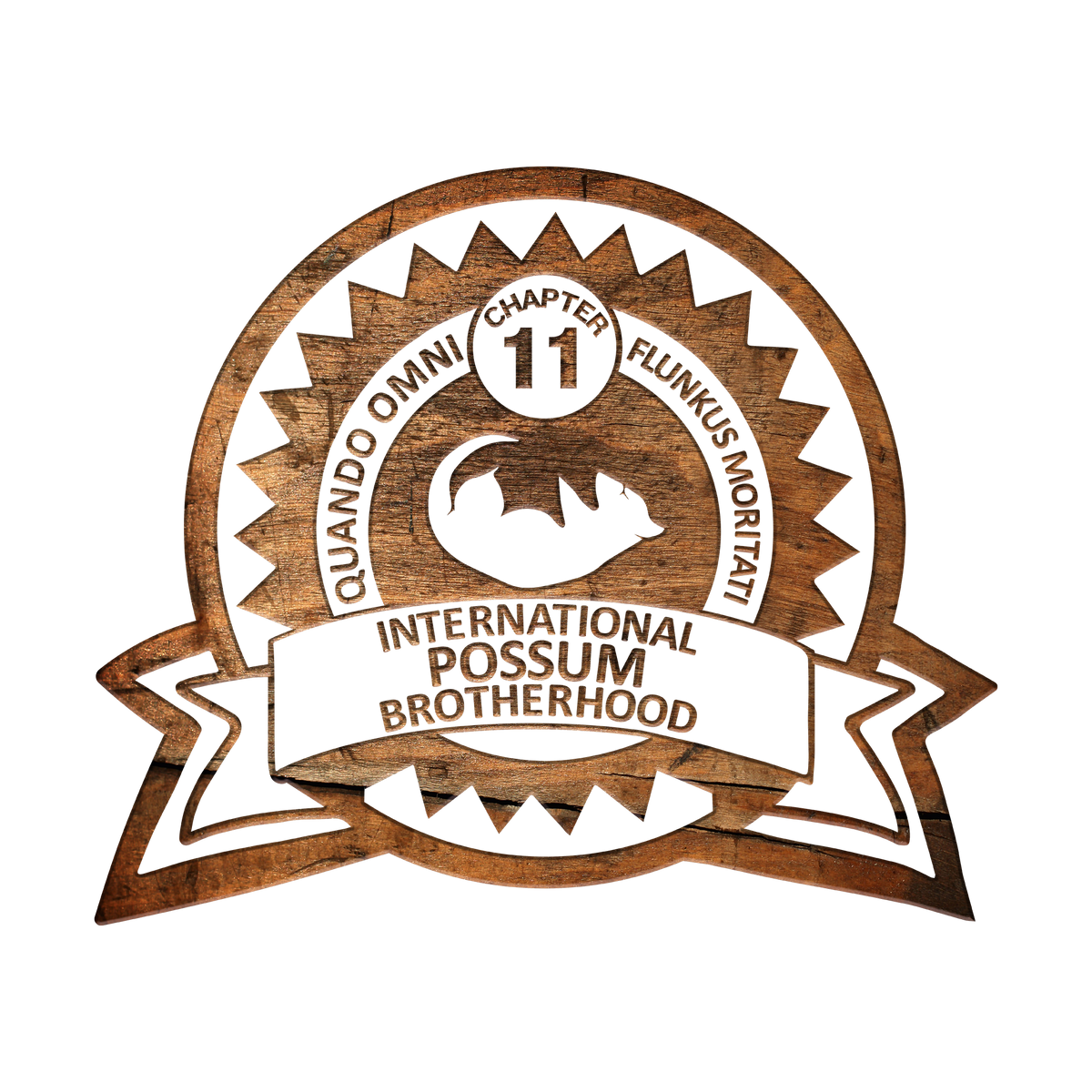 Possum Lodge Crest | Large Wall Decal 24” x 20” | Red Green